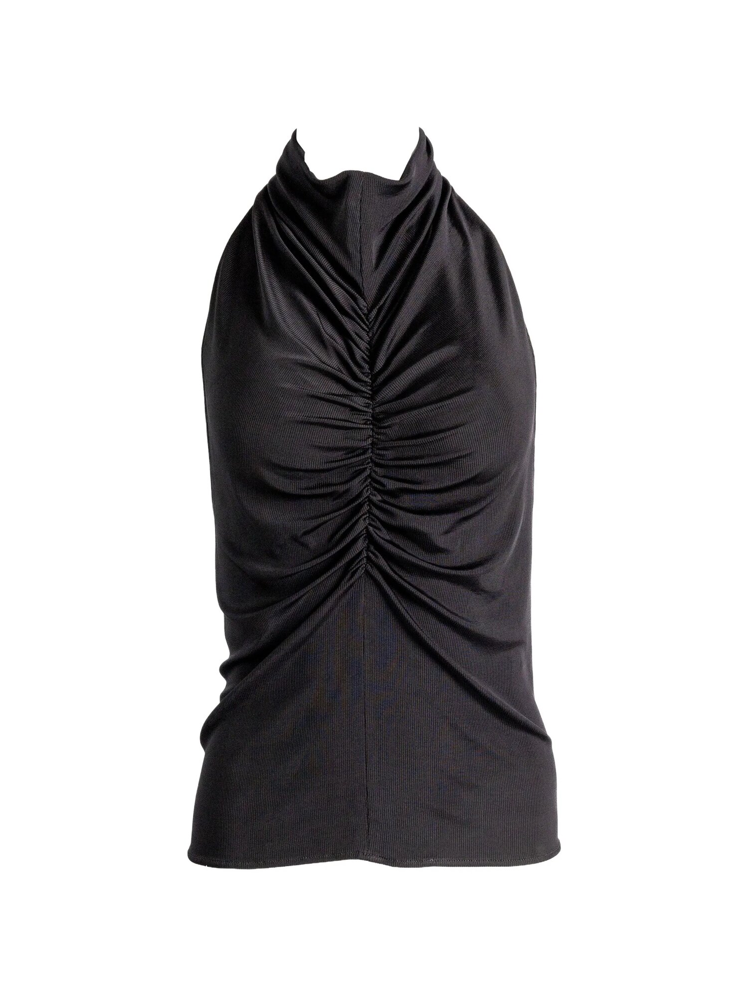 Топ Gathered halterneck tank top