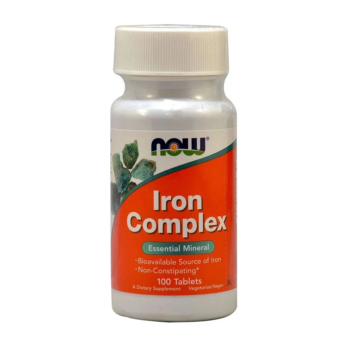 Железо комплекс NOW Iron Complex (100 таб) витамины железо хелат для женщин и мужчин