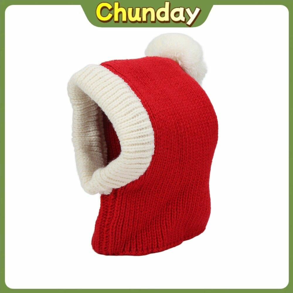 Зимняя шапка для собак Red Pet Christmas, вязаная, теплая, размер S