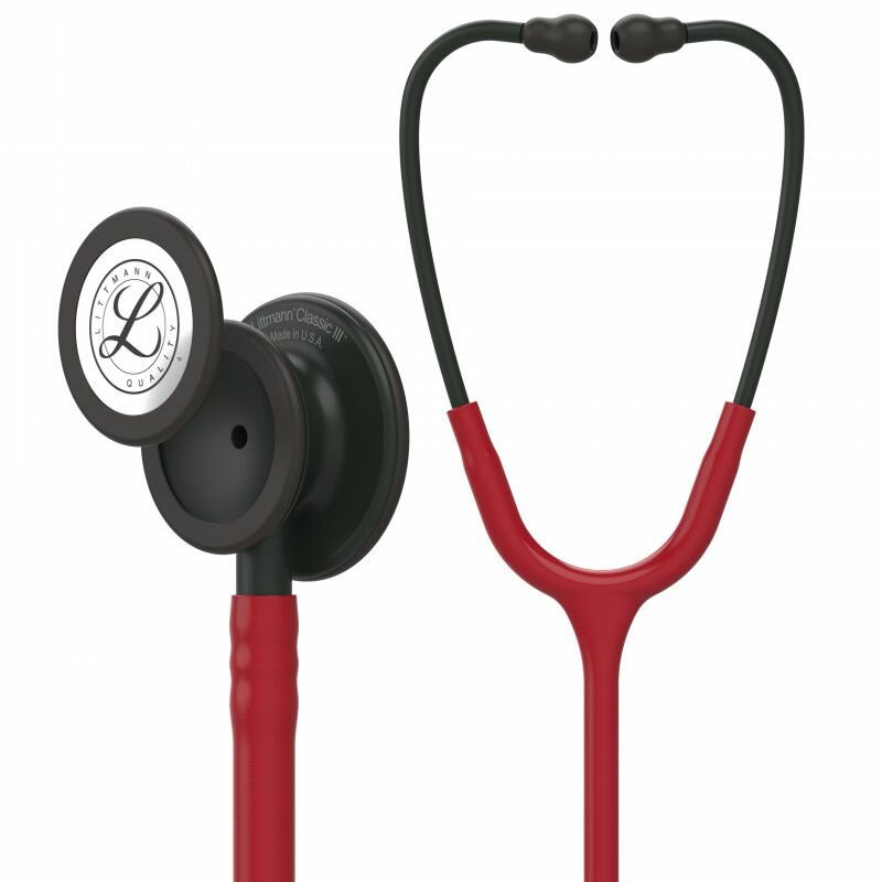 Стетоскоп Littmann Classic III Бордовый с чёрным колоколом, 69 см, 5868