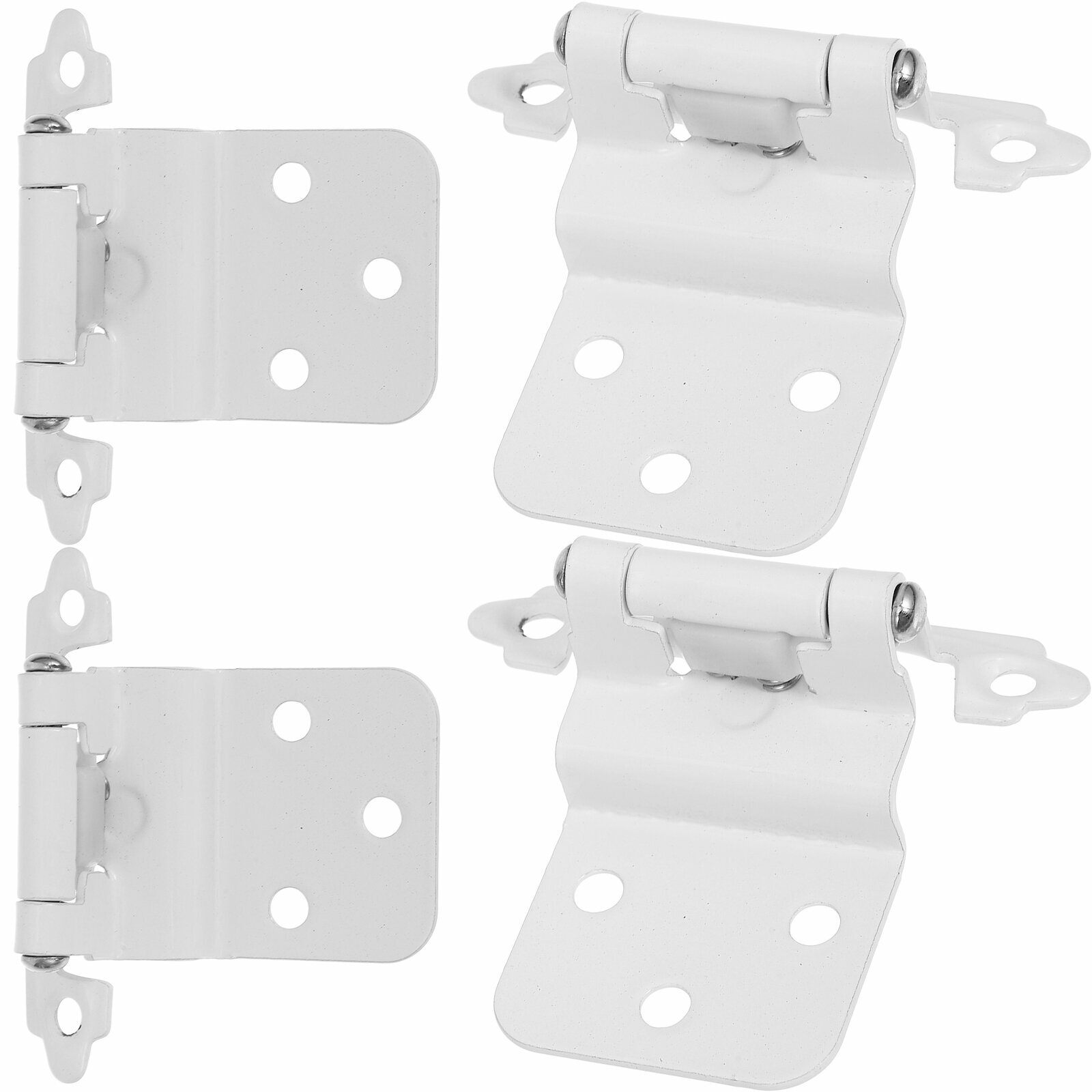 Комплектующие для многосекционных петель, самозакрывающиеся петли для дверц шкафов, гибкие петли, пружинные петли для шкафов из железа (4 шт, с порошковым покрытием).