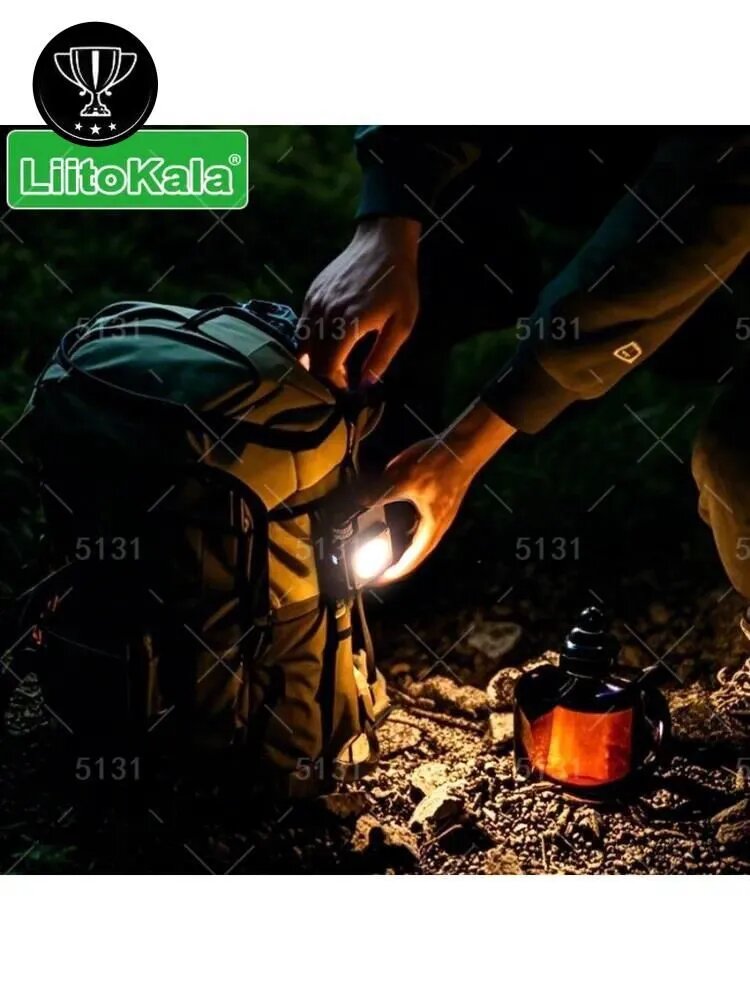 Фонарь-прожектор LiitoKala CAMP LIGHT XY-009 3500LM+infinite dimming серый металлик — фото 1