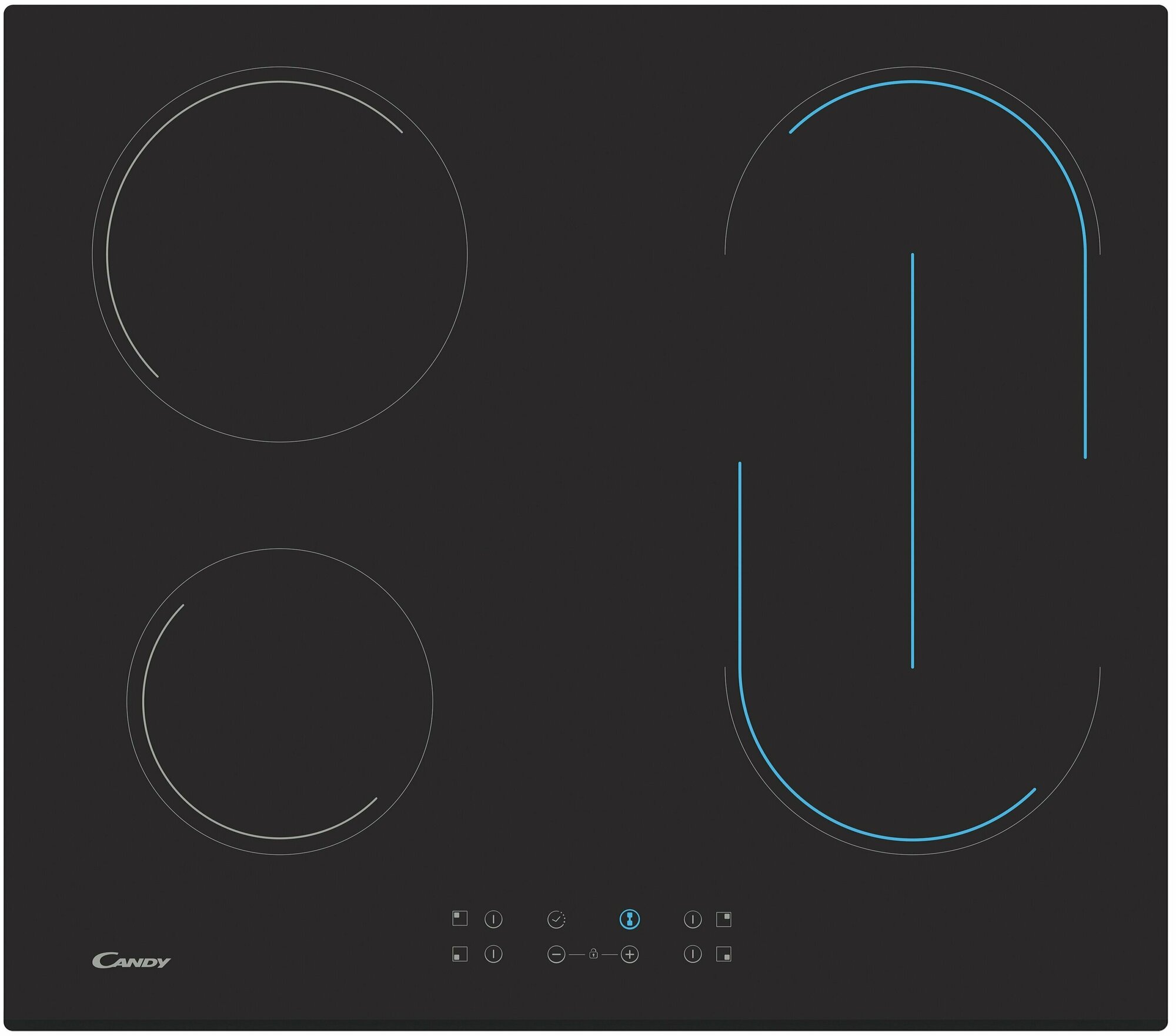 Встраиваемая варочная панель электрическая Candy CH64BVT Black