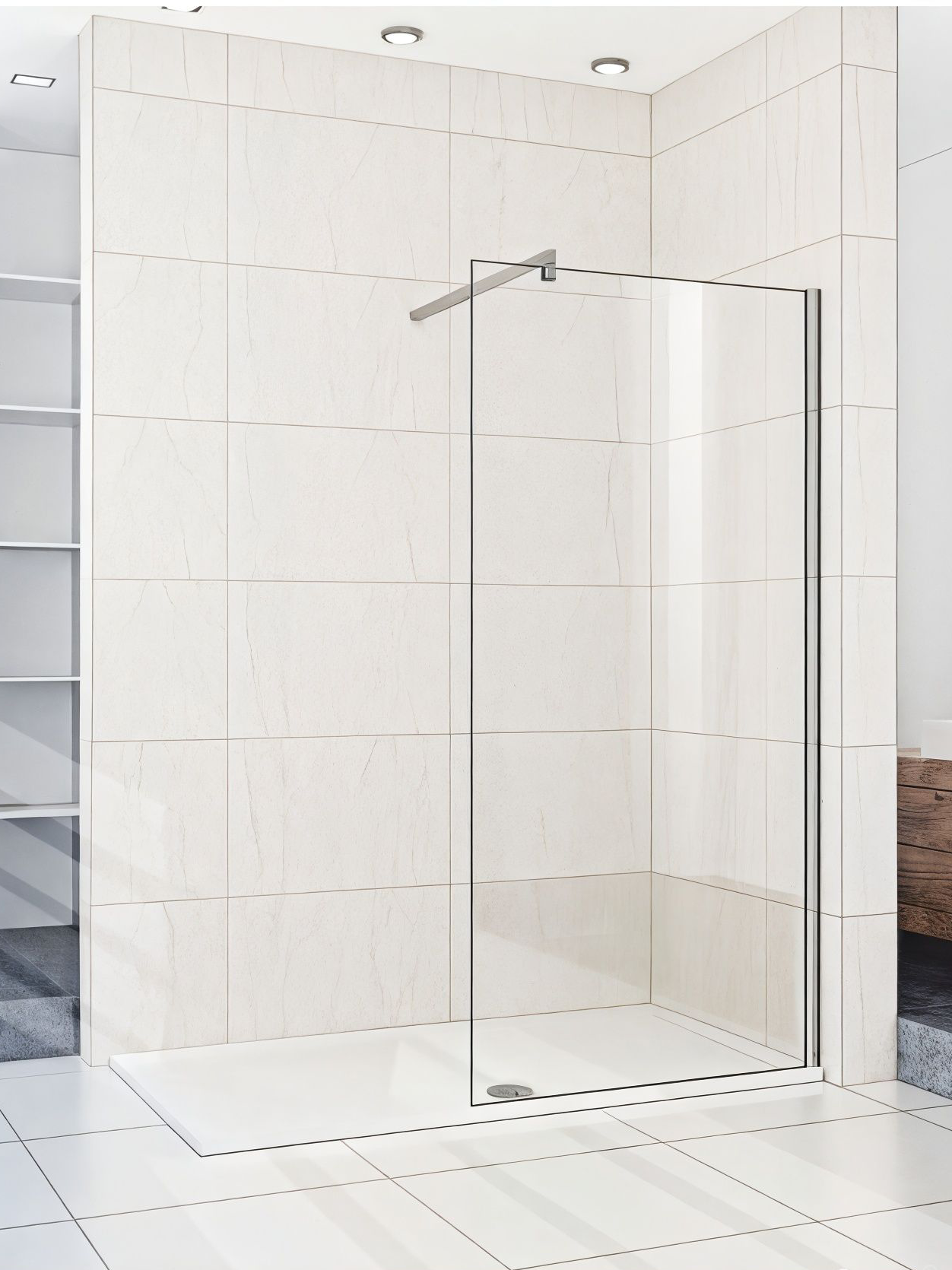 Душевая перегородка WeltWasser WW400 70G-1 10000006279, профиль хром, стекло прозрачное