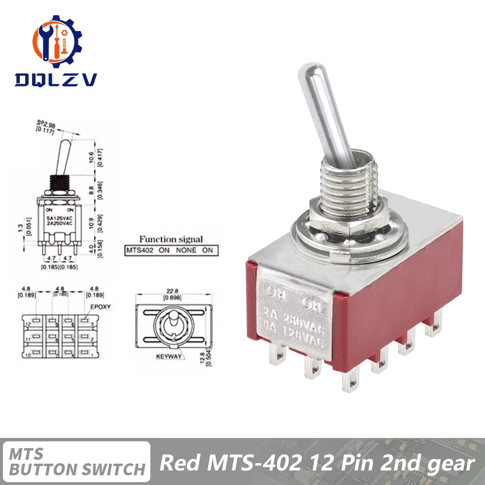 Переключатель MTS-402 Red 12 Pin 2nd gear