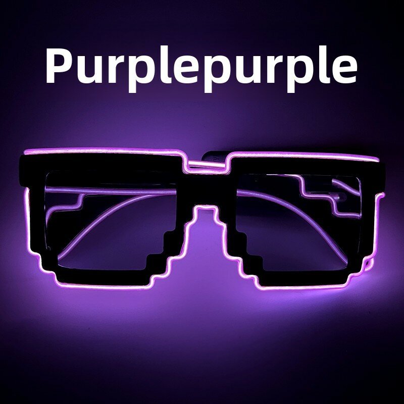 Светящиеся очки для фестиваля ночного клуба и фотосессии бренд не указан, фиолетовый