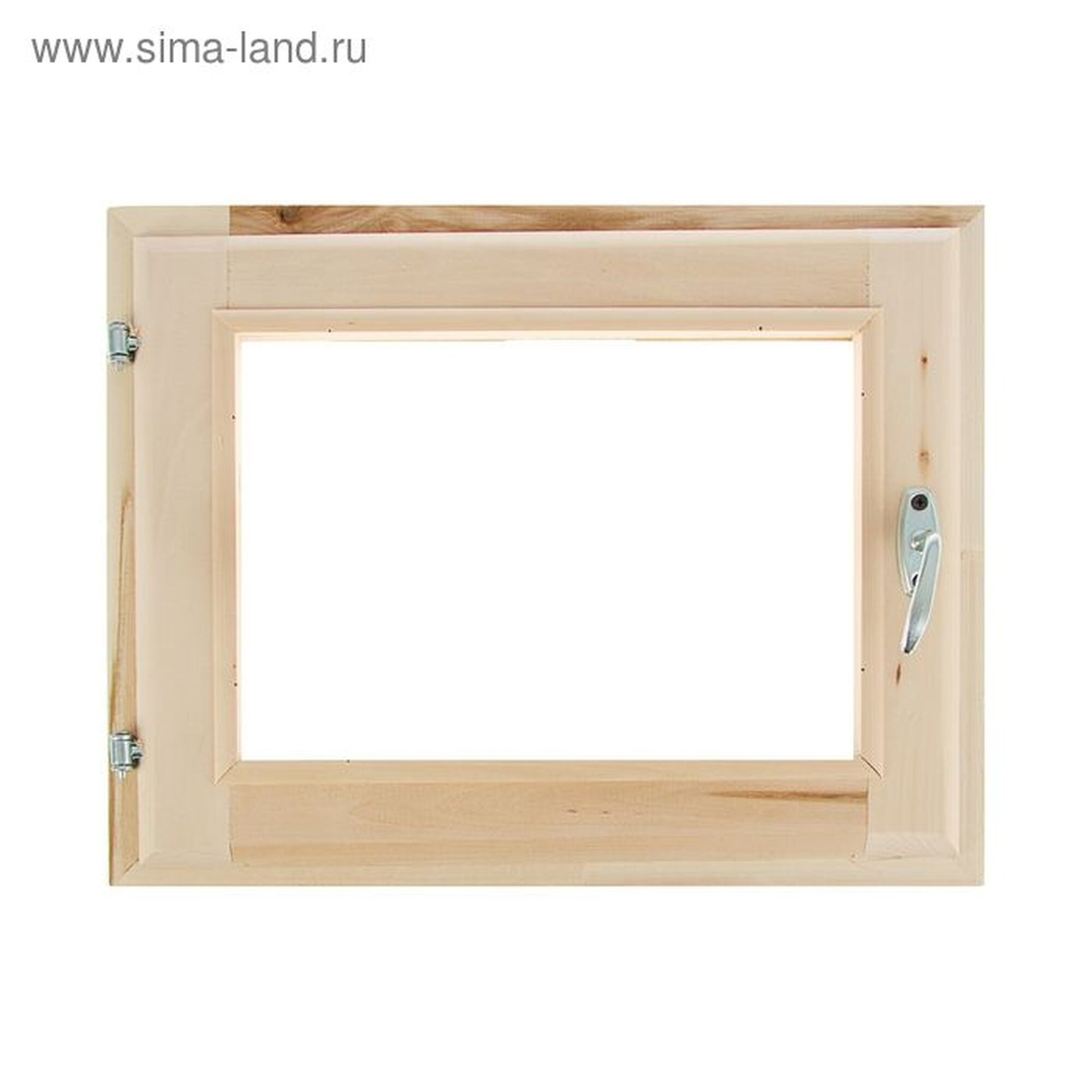 Окно Добропаровъ, для бани, липа, 40 см x 50 см, двойное стекло