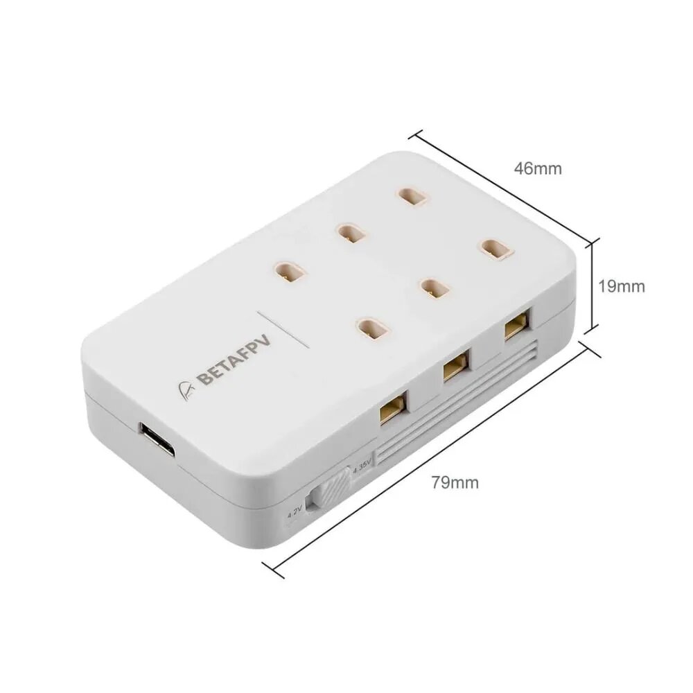 Литиевая батарея NEW LAVA II 1S 580mAh Battery 6 Ports 1S Battery Charger & Adapter