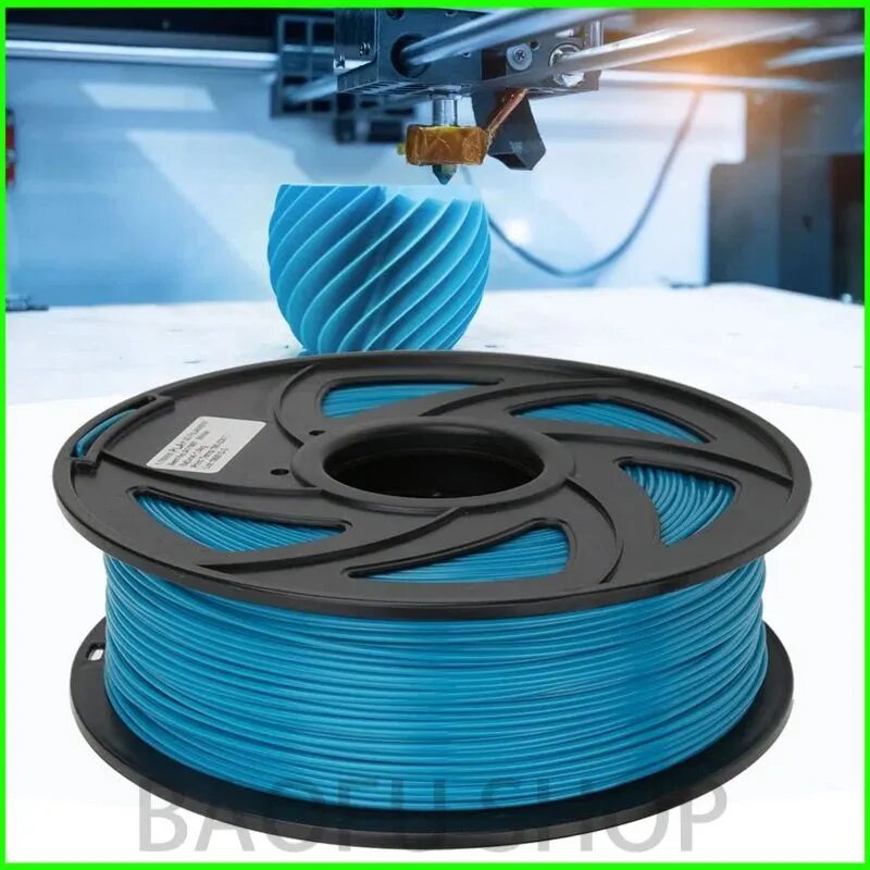 TPU пластик для 3D принтеров, синий цвет, бобина, для 3D печати — фото 1