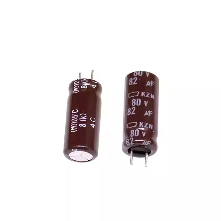 20 шт. 82мкФ 80В (82uF 80V 8x20мм) алюминиевые электролитические конденсаторы Nippon Chemi-Con серии KZN, новые, высокочастотные, с длительным сроком службы