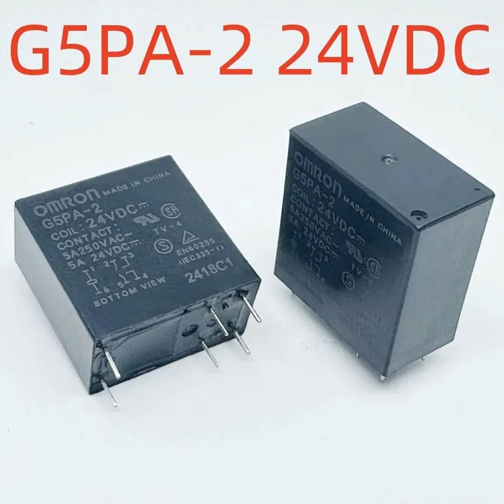 2шт. G5PA-2 24VDC 5A, 6 контакта реле
