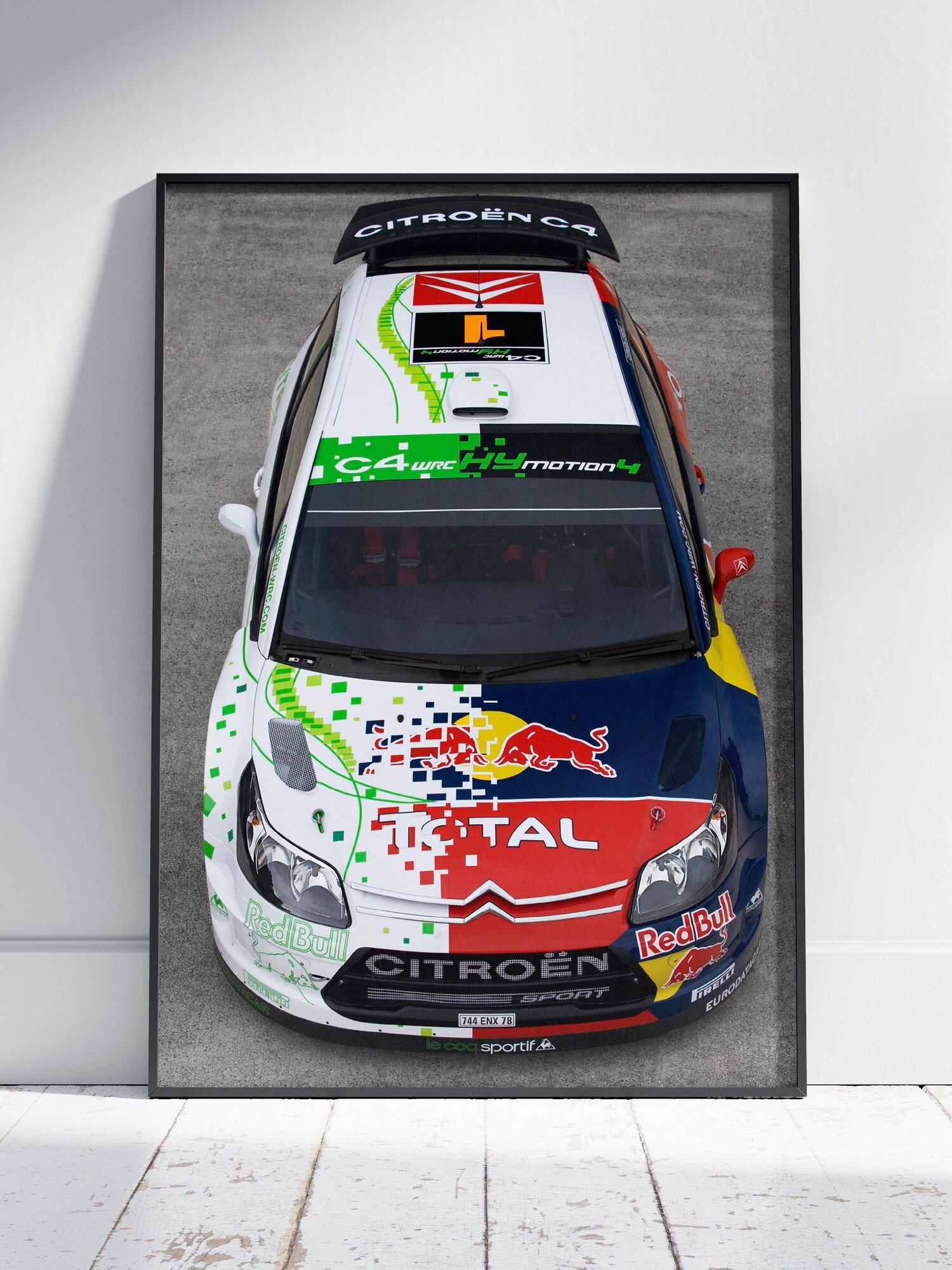 Плакат на стену для интерьера Легенды Авто (Ситроен C4 WRC - Citroen C4 WRC) - Постер по машине формата A4 (21x30 см)