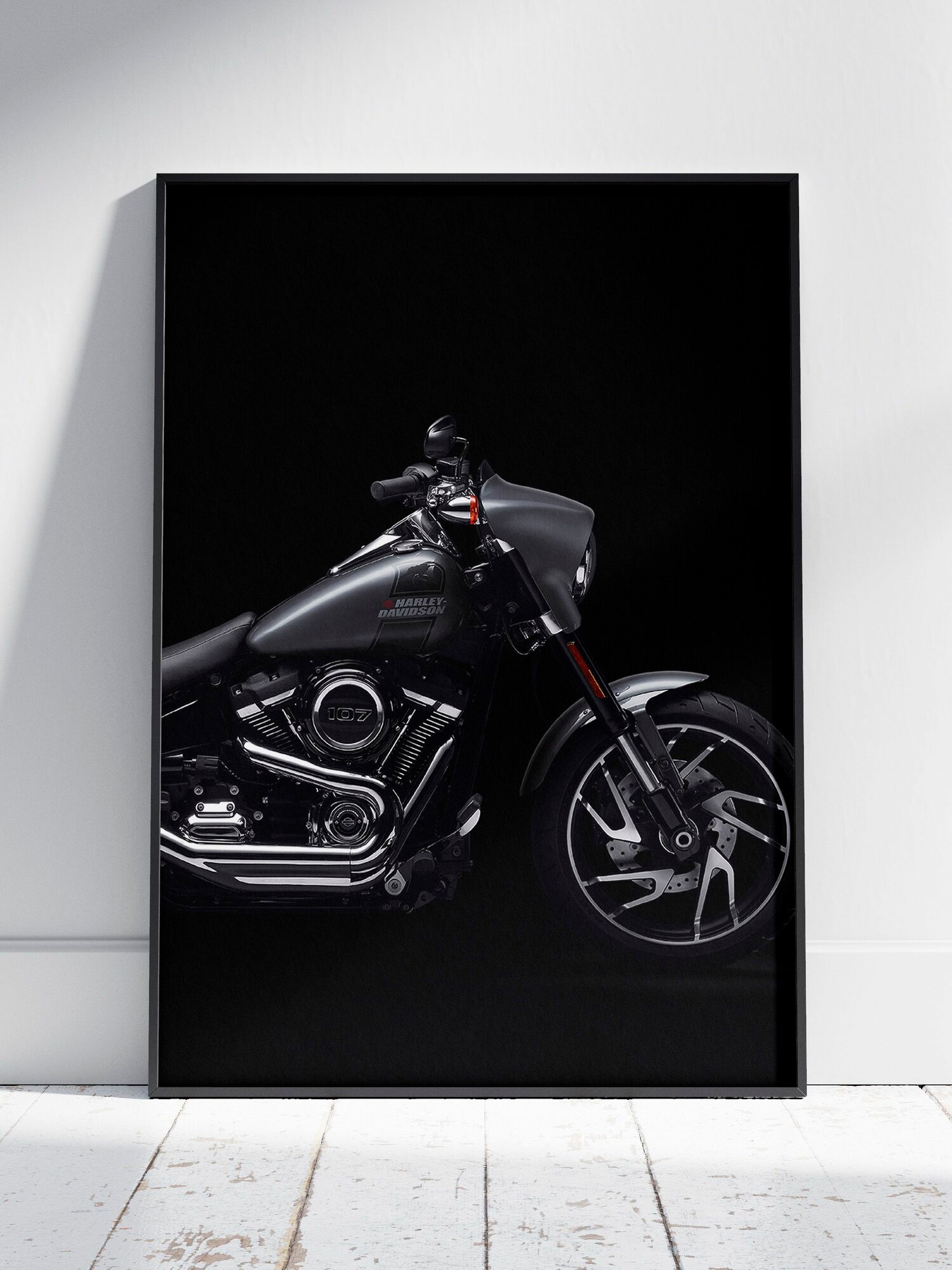 Плакат на стену для интерьера Авто и Мото (Харлей Дэвидсон Спорт Глайд FLSB - Harley Davidson Sport Glide FLSB) A3 (30x42 см)