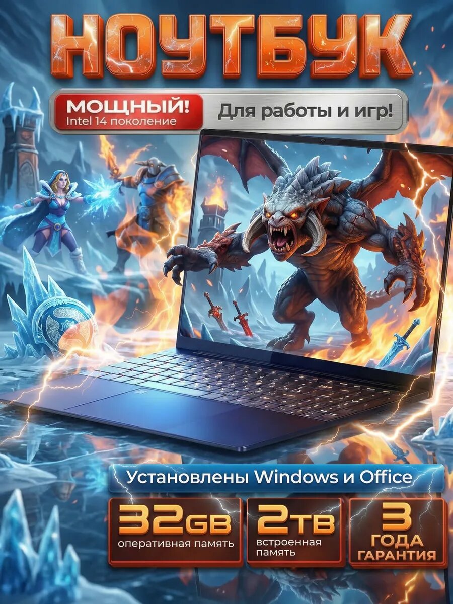 Ноутбук HiGH TECH R808 Intel H-Series RAM 32GB / SSD 2048GB