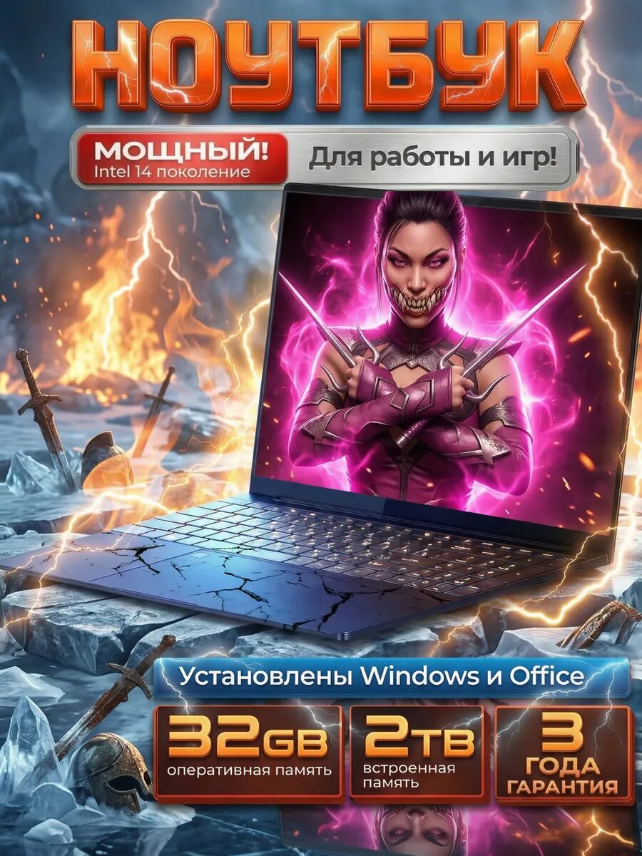 Ноутбук HiGH TECH R865 Intel H-Series RAM 32GB / SSD 2048GB