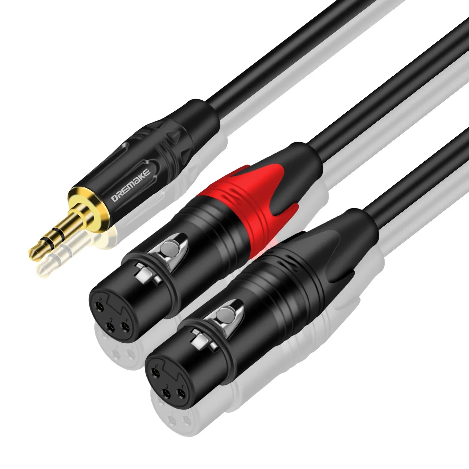 Кабель 3,5 мм AUX на 2 XLR, 3 м DREMAKE