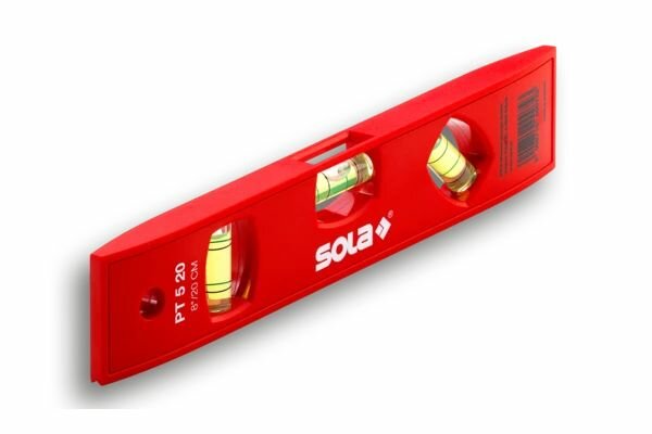 SOLA Уровень строительный Брусковый 20 см, глазков: 3, 59 г