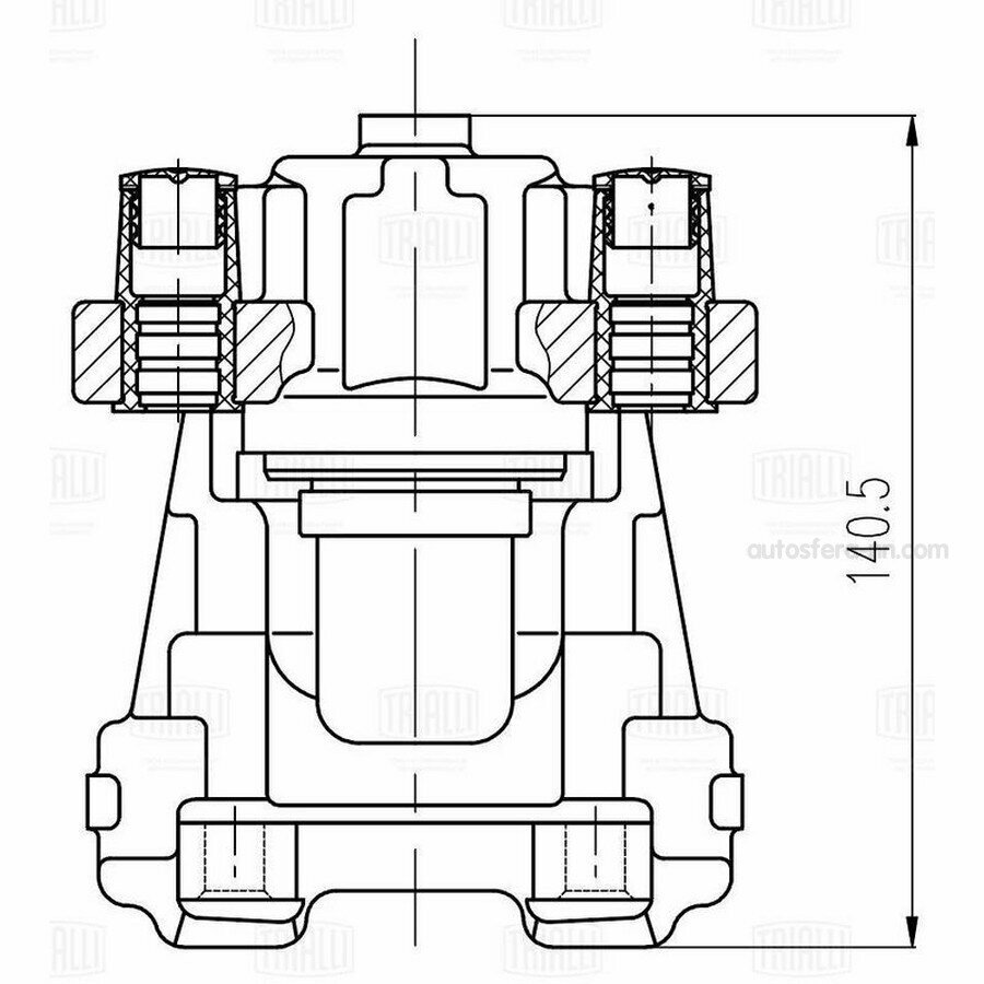 TRIALLI CF800389 Суппорт торм. BMW 1 F20/F21 (11-) зад. прав. D 40мм