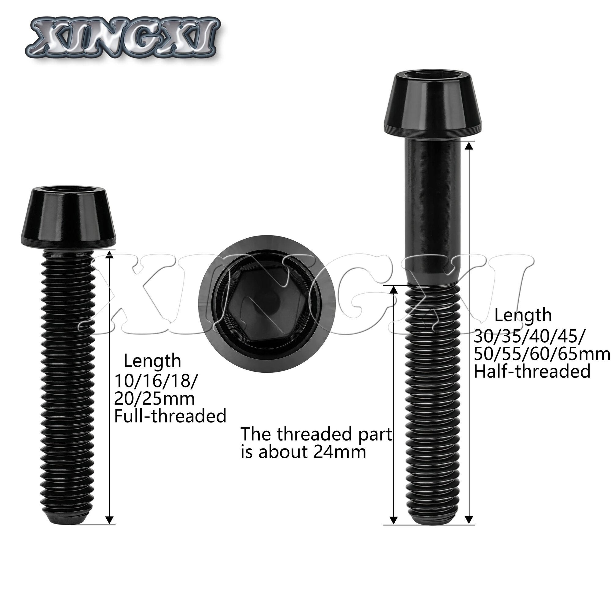 Xingxi титановые болты M6x35mm черные