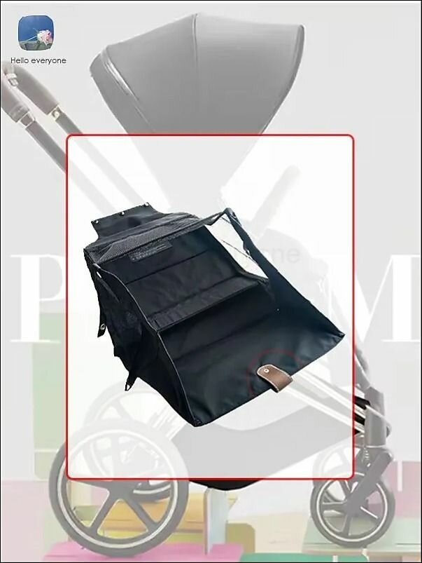 Корзина для хранения на коляску для Cybex Priam 3/4 (2019-2025), сумка для покупок и путешествий, большая емкость, сумка для подгузников для детской коляски-Коричневый