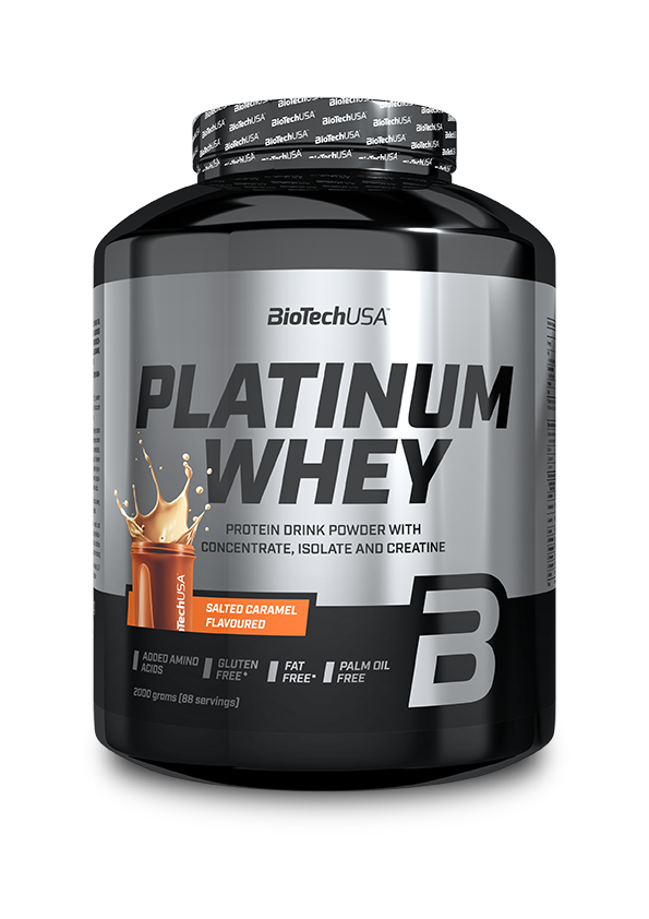 Протеин BioTechUSA Platinum Whey 2000 г. Соленая карамель