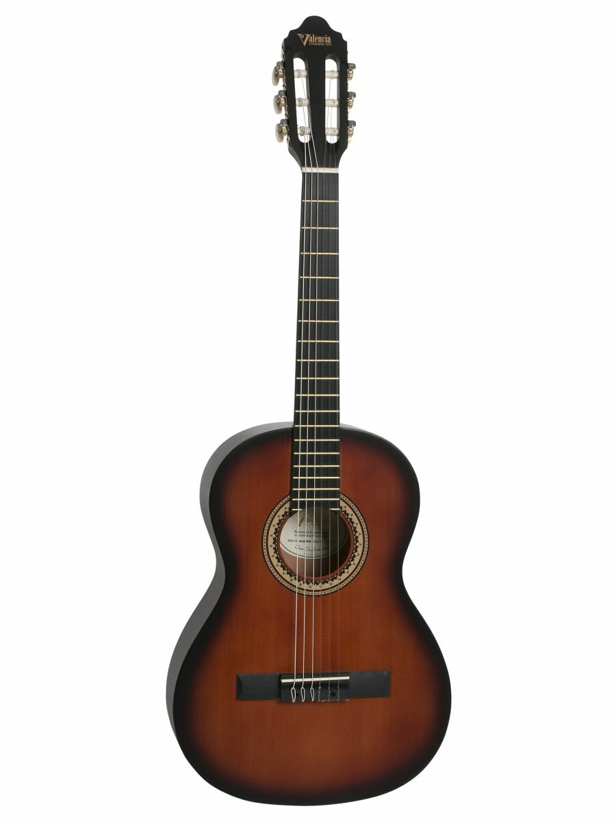Valencia VC203HCSB Гитара классическая 3/4 с узким грифом VC203HCSB
