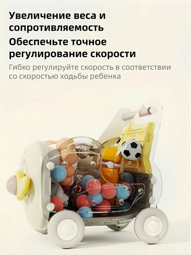 Детские ходунки специально для малышей, устойчивый тренажер для обучения ходьбе — фото 1