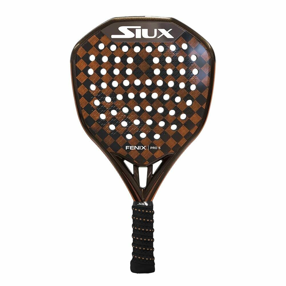 DECATHLON ракетка для падел тенниса Siux Fenix Pro 5 2025, коричневый, размер ручки 0, баланс в голову, ромбовидная форма, вес 365 г