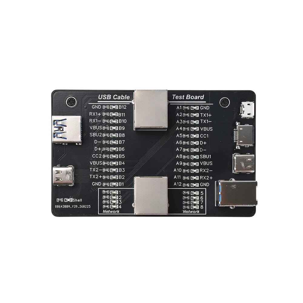 Портативный многофункциональный тестер кабелей USB3.0 Type-C 24Pin, детектор проводов, поддержка RJ45, Lightning, Micro-B, инструмент для проверки проводов