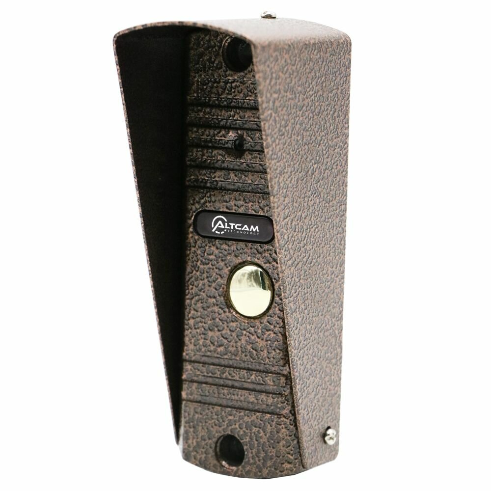 Вызывная панель видеодомофона AltCam VP6001 Copper, антивандальная, 600 ТВЛ, CMOS 1/3, объектив 3.7 мм, ИК-подсветка, 4-проводная, IP66, -30 +55 C, медь