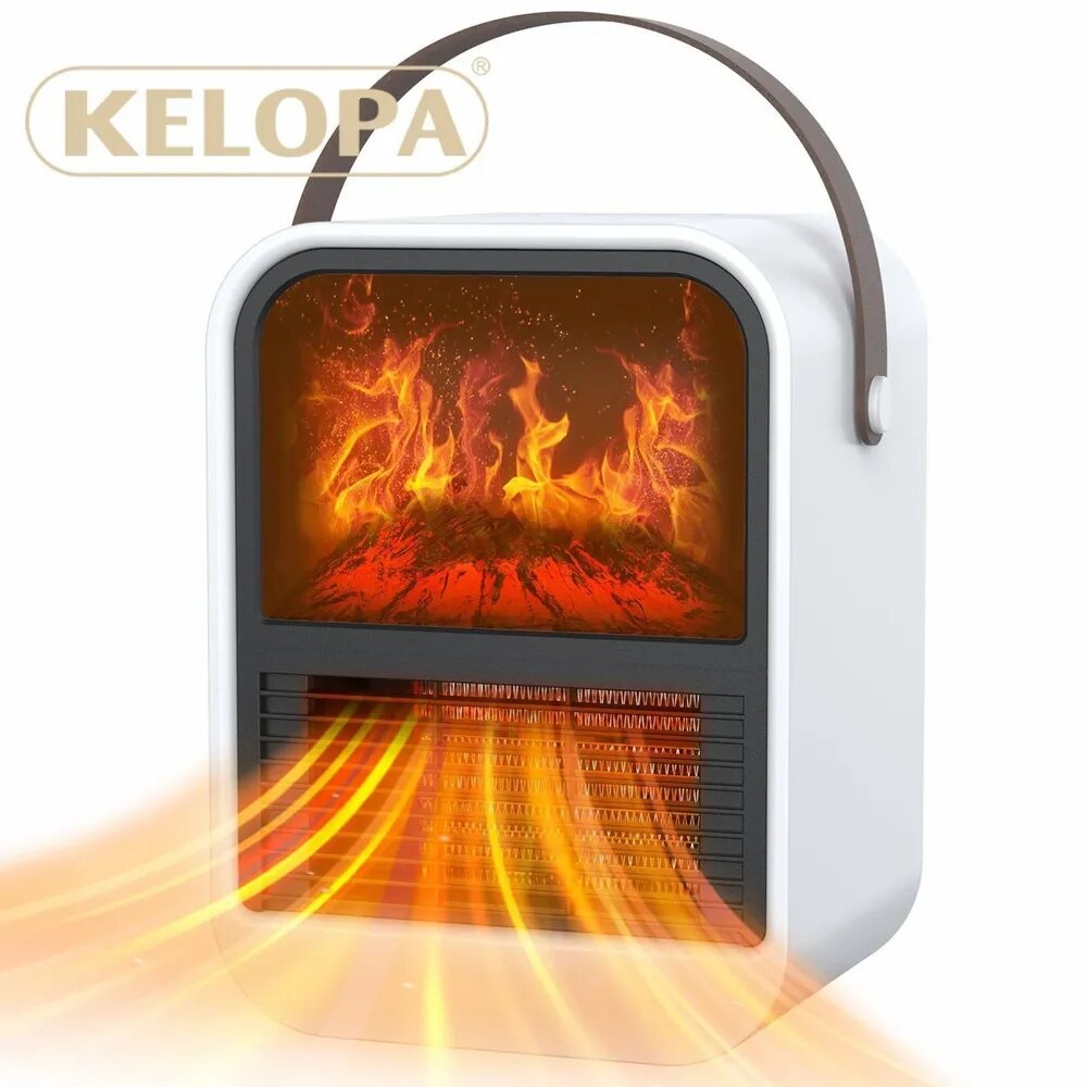 1000W Электрический каминный обогреватель для дома, с 3D эффектом пламени, PTC быстрый нагрев, 2 режима, для спальни, ванной, офиса _