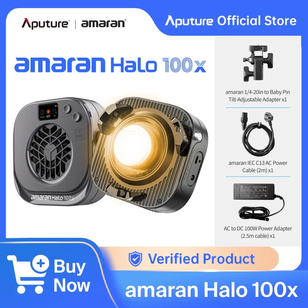 Aputure Amaran Halo 60x 100x видеосвет 63Вт 2700K-6500K Великобритания, Halo 100x