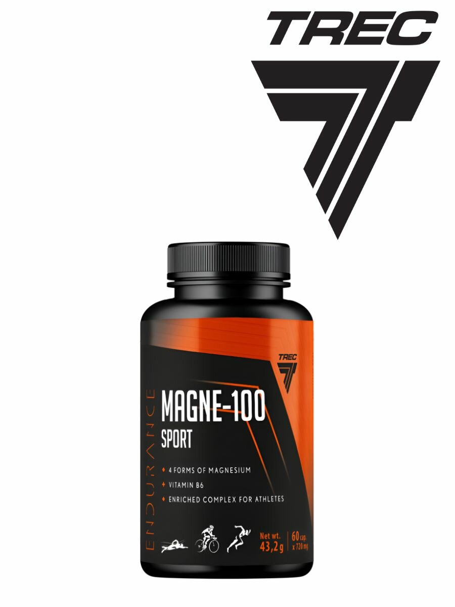 Магний В6 Trec Nutrition MAGNE-100 SPORT 60 caps
