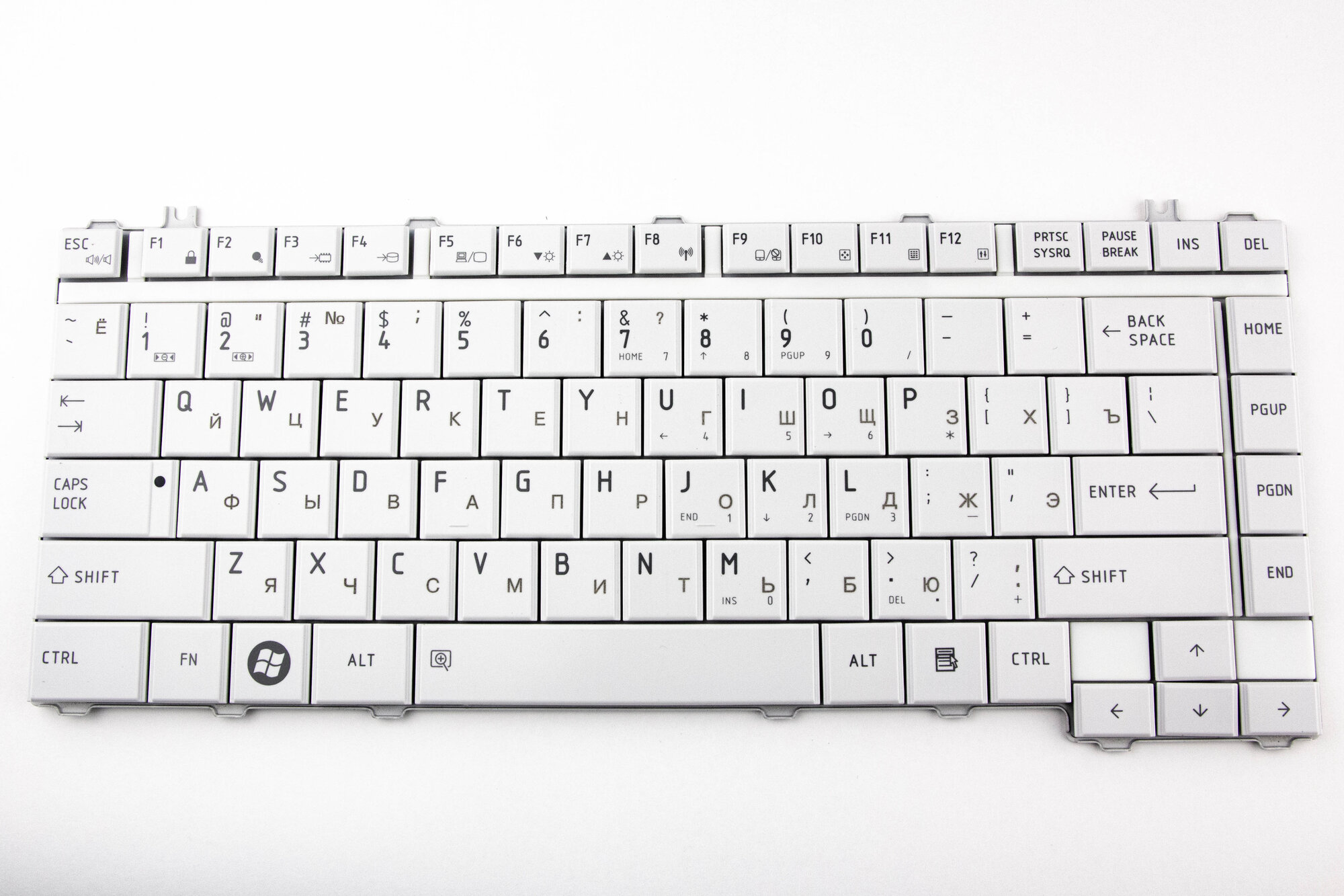 Клавиатура для ноутбука Toshiba A200 A300 L300 M300 белая p/n: NSK-TAJ01 9J. N9082. J01 6037B0028302