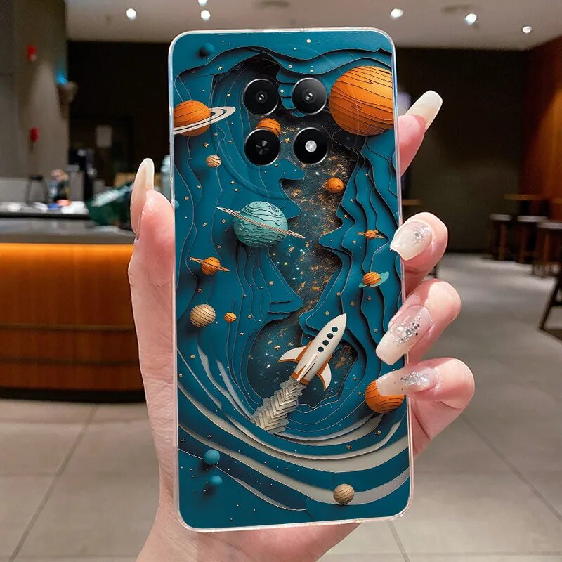 Чехол Realme 13 Plus 5G, космос, ТПУ-TPU310