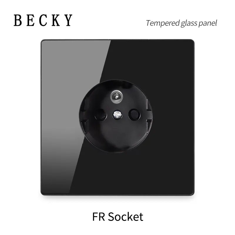 Стеклянная розетка FR Socket-Black