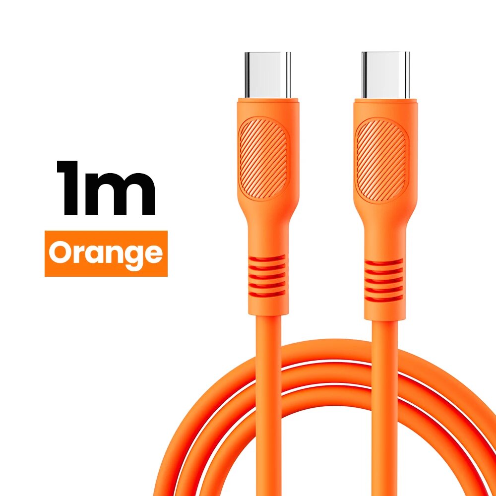 Orange кабель Type-C на Type-C 1m