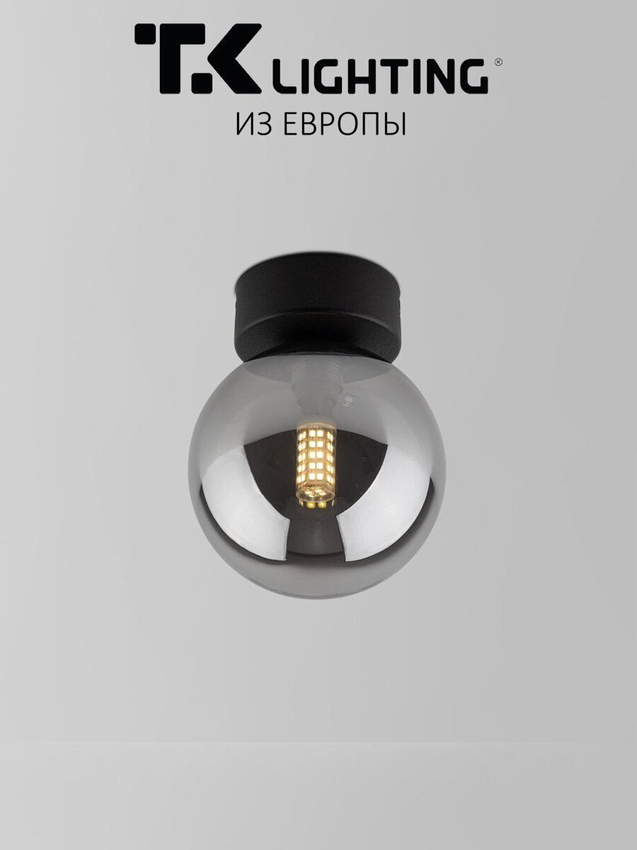 Потолочный / Настенный светильник TK Lighting Estera 10255, G9, цвет черный/дымчатый