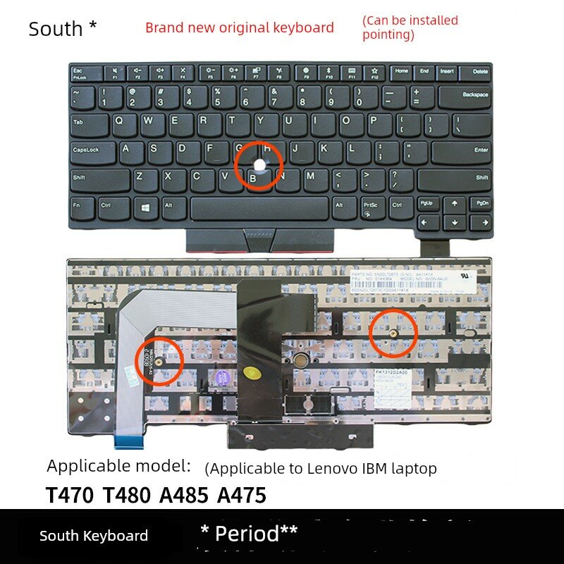 Клавиатура для ноутбуков Nanyuan T470, T480, A485, A475 подходит для Thinkpad Lenovo IBM. Абсолютно новый,