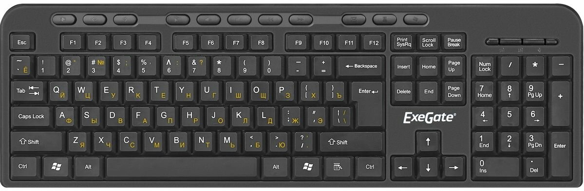 Клавиатура ExeGate MULTIMEDIA PROFESSIONAL STANDARDLY-500M COLOR BOX EX286177RUS