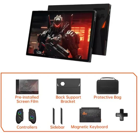 OneXPlayer X1 Pro 2026 AMD Ryzen 7 8840U 10.95" Gaming AMD HX470 32GB 1TB, EU, 1TB, Желтый, Золотой