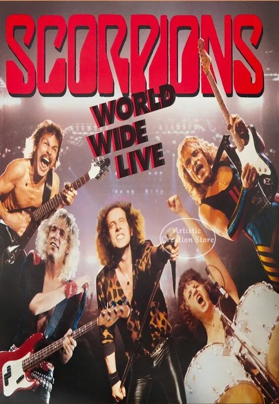 Печать на холсте Scorpions музыкальная гитара