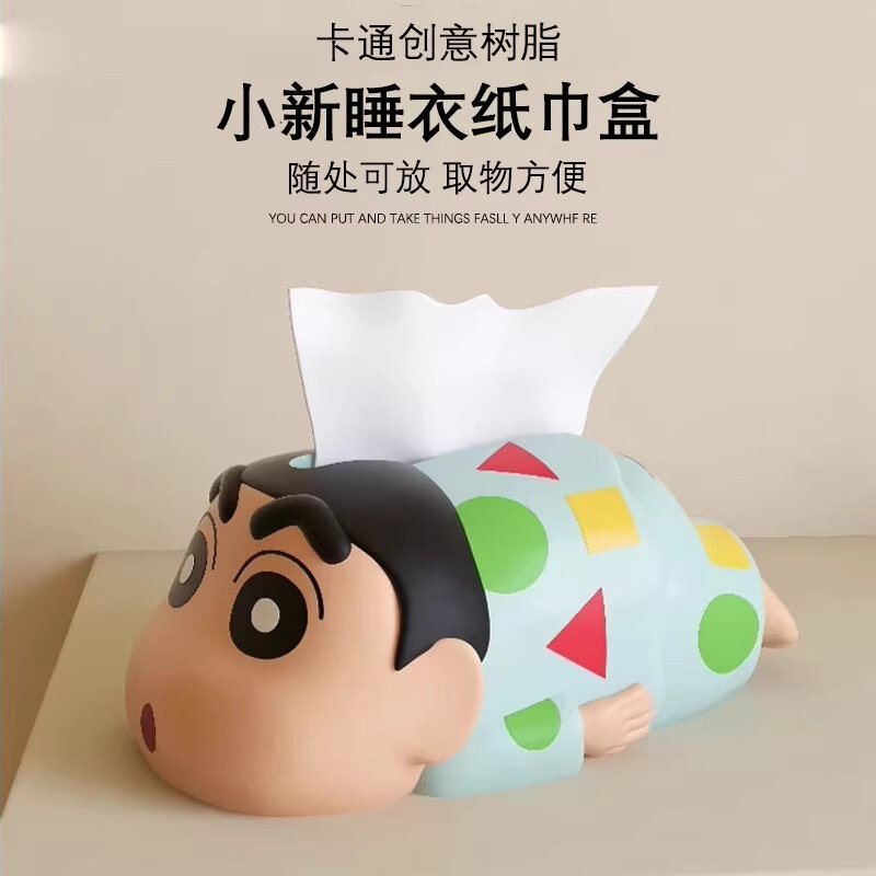 Коробка для салфеток Crayon Shin-chan, новая мультяшная коробка для салфеток для гостиной, настольная, домашняя, высококачественная, милый орнамент Shin-chan