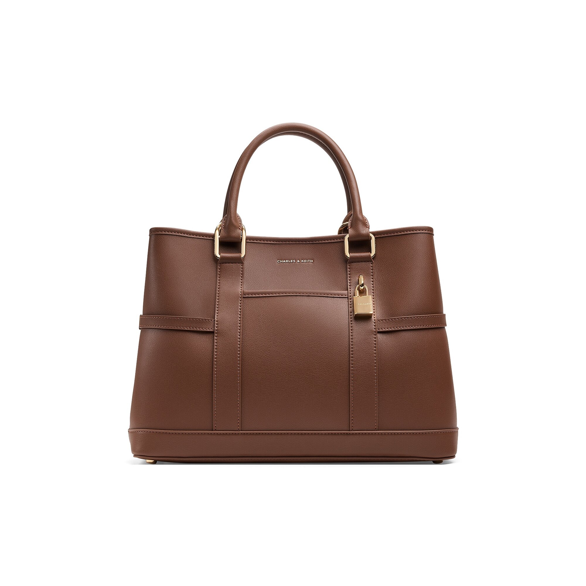 Сумка CHARLES & KEITH, фактура матовая, Шоколадный — фото 1