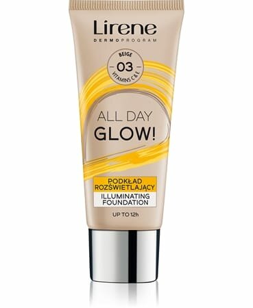 Тональный крем Lirene ALL DAY GLOW, оттенок 03 бежевый, 30 мл