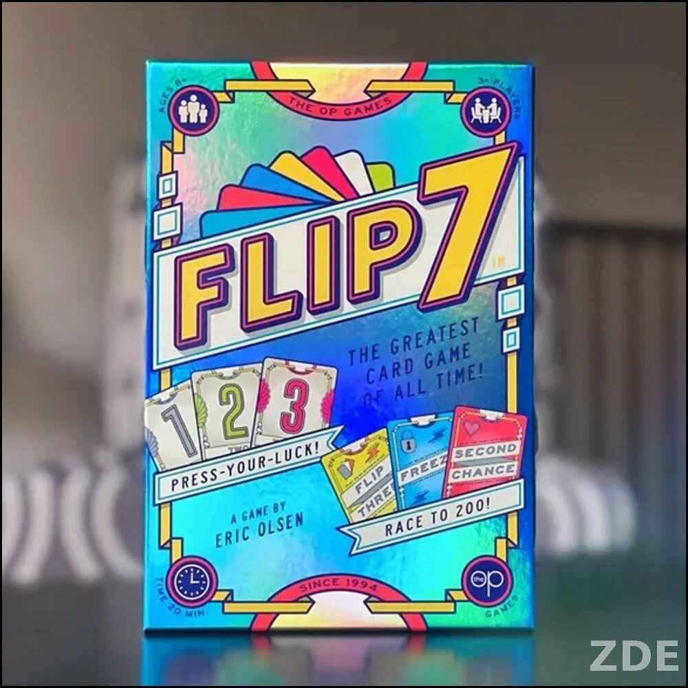 Стратегия Карточные игры "Flip 7" Домашние игры для вечеринок.