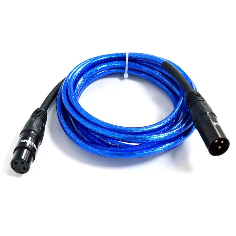 ISK C1 XLR конденсаторный микрофон «папа-мама» двойной микрофонный кабель XLR микшерный аудиокабель питания синий ( 3m