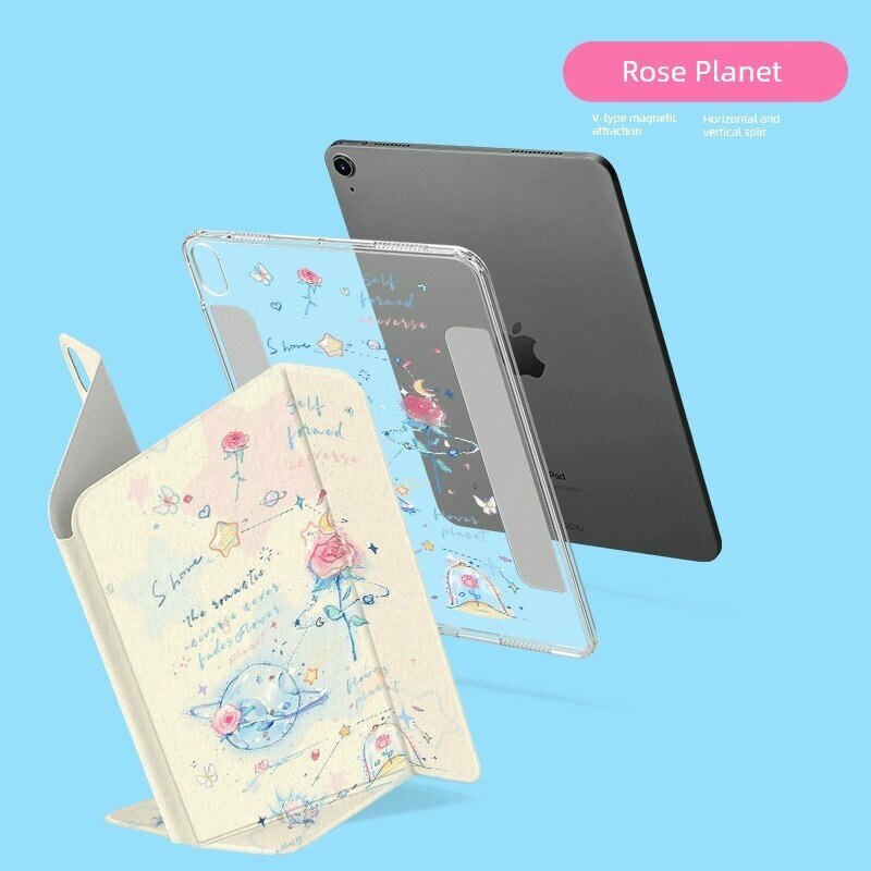 Магнитный съемный чехол Morock [двусторонний] для Apple iPad Air 7, защитный чехол для Air 6 с отсеком для стилуса, для