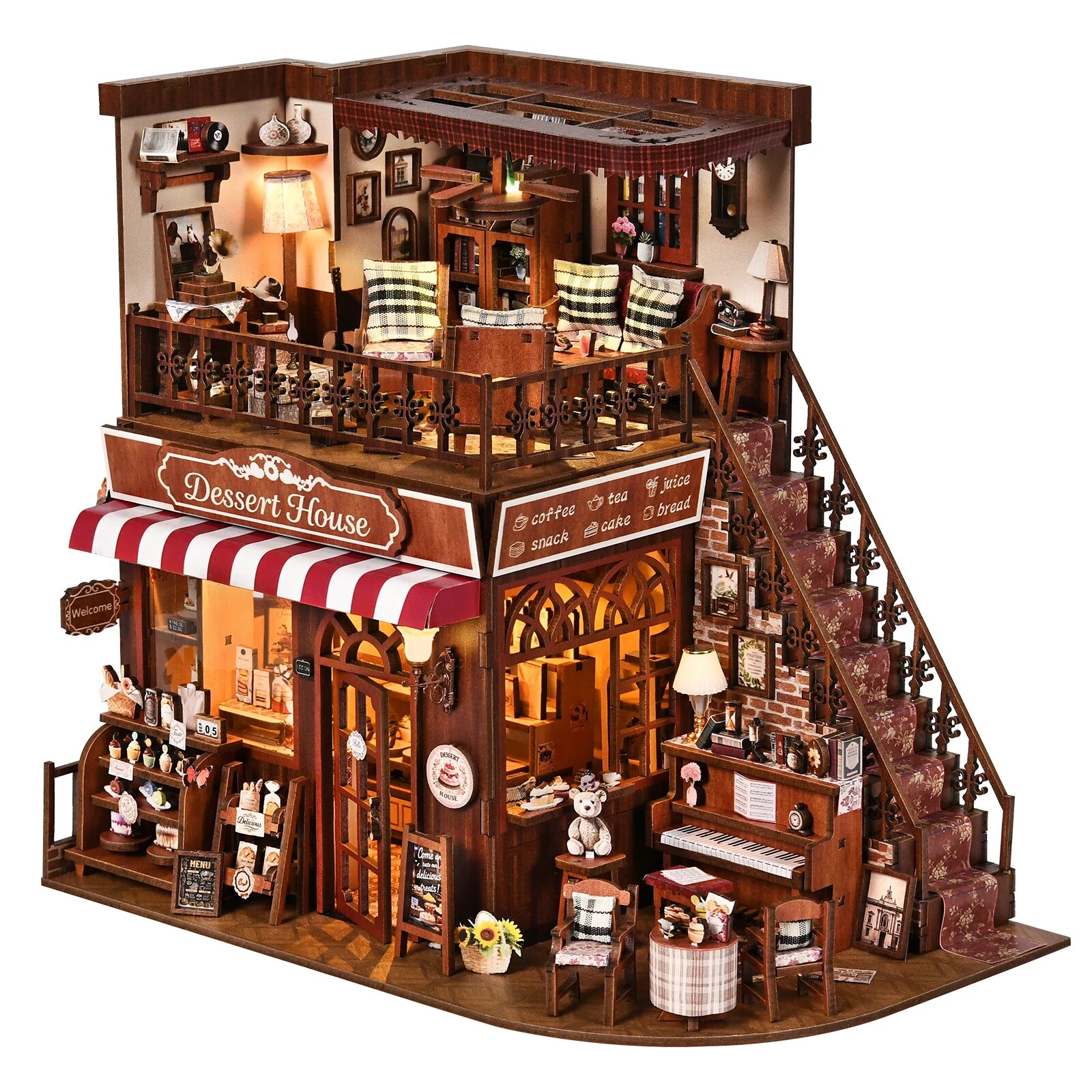 Кукольный домик из дерева Cute Cake Shop