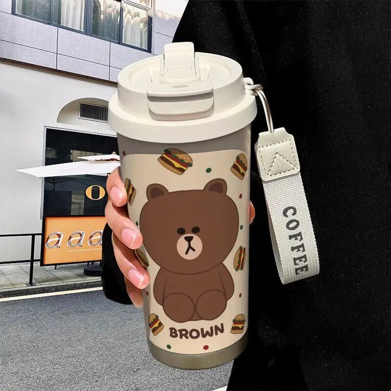 Термокружка LINE FRIENDS Бурый Медведь, Цвет: LINEFRIENDS-01